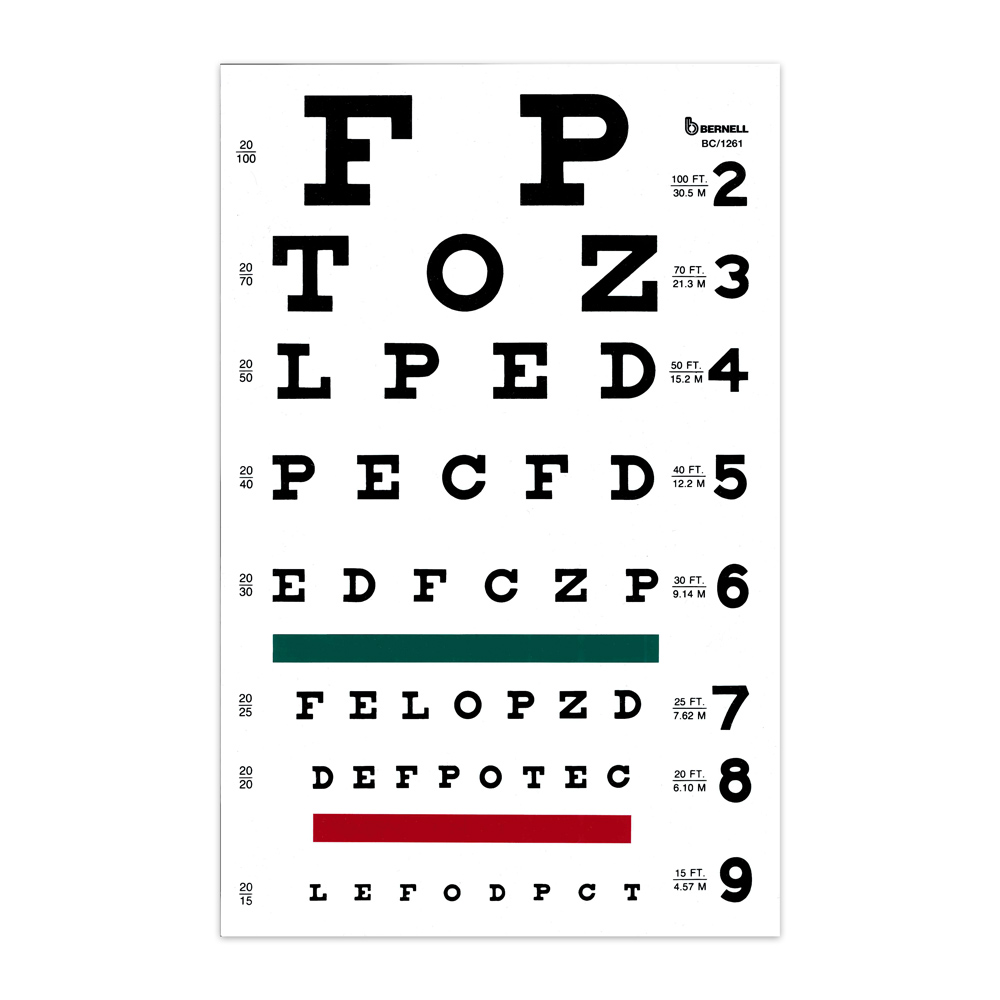 Snellen Acuity Tests Bernell Corporation